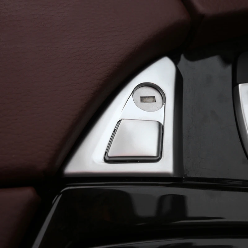 Inner-Chrome-Center-Console-Armrest-buttons-Covers-Trim-Stickers-Glove ...