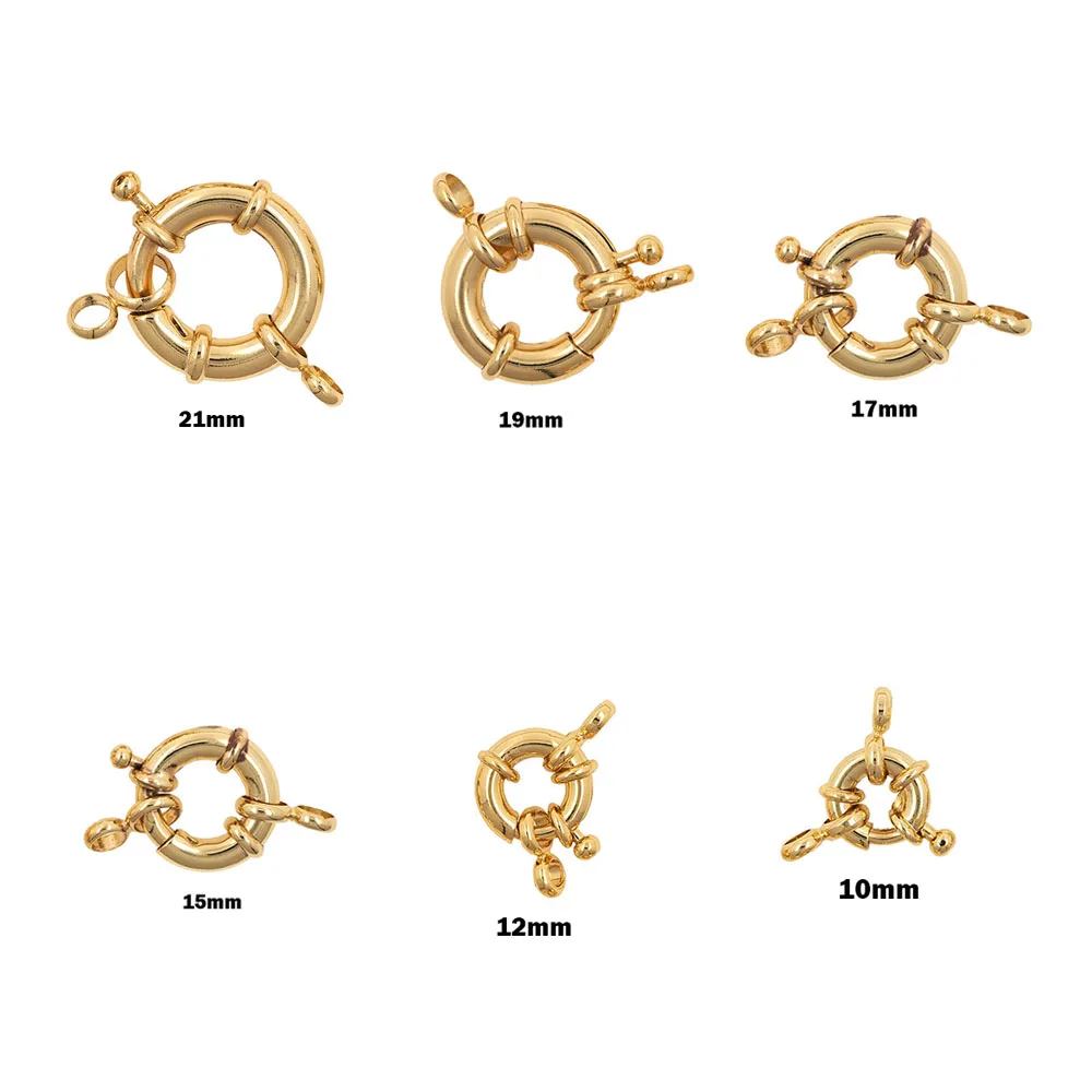 Multi Size Necklace End Clasp DIY Jewelry To Make Round Necklace Clasp ...