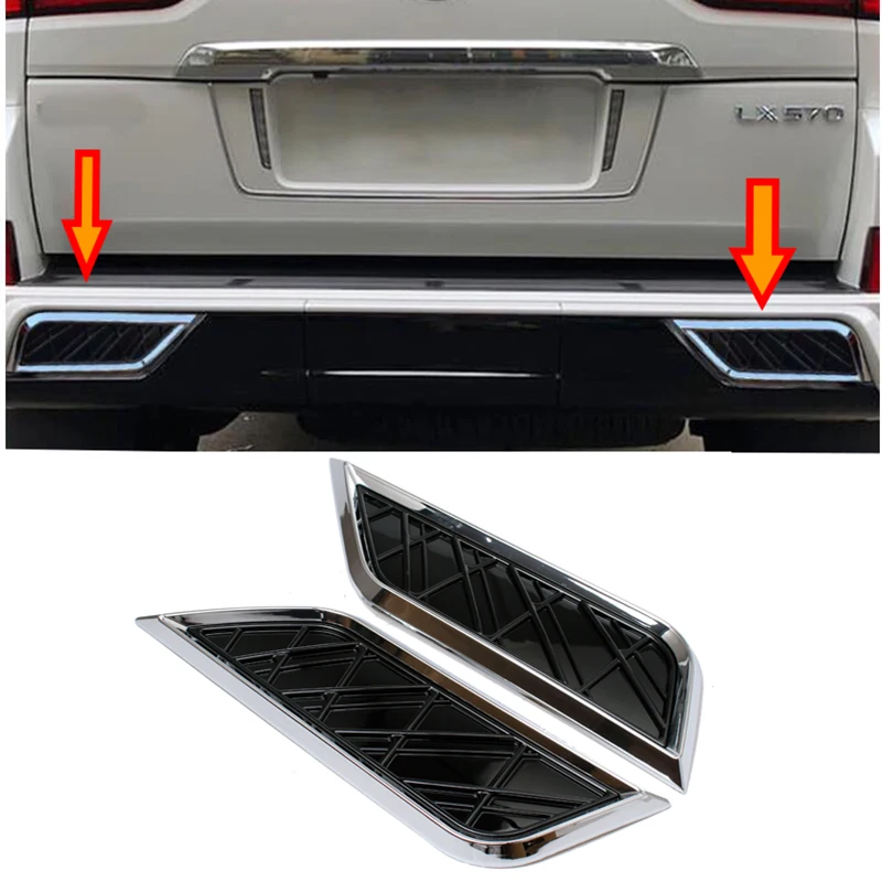 Abs Chrome Black Car Exterior Rear Bumper Guard Styling Trim For Lexus ...