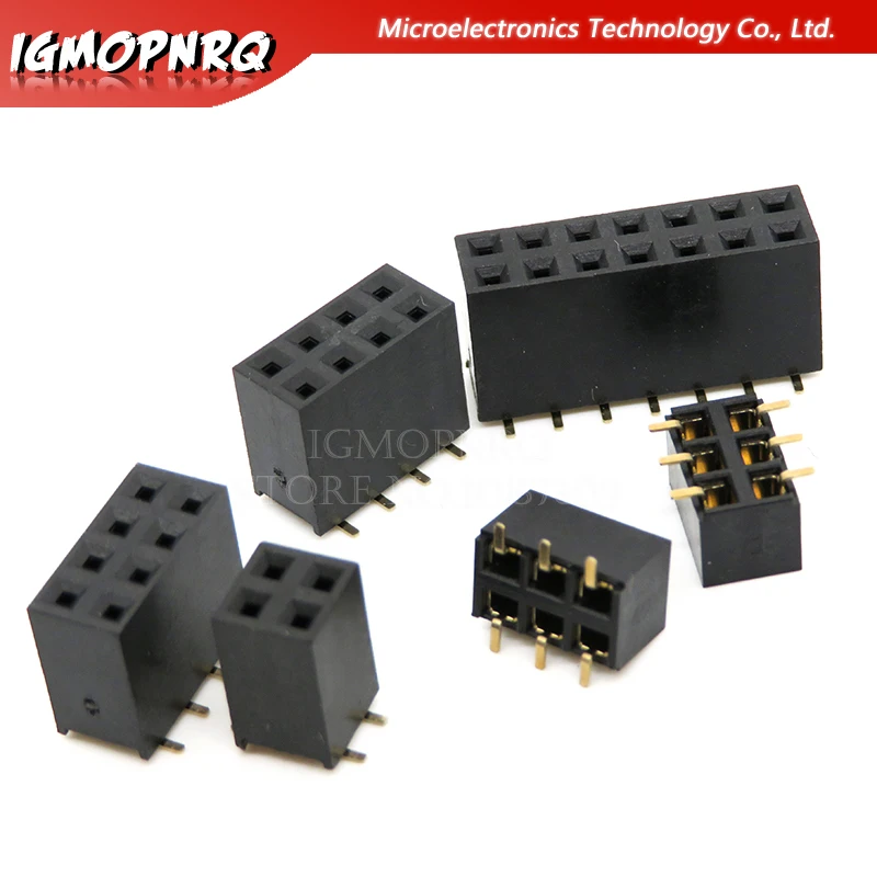 Generic t 2.54mm Double Row Female Breakaway Pcb Board Pin Header ...