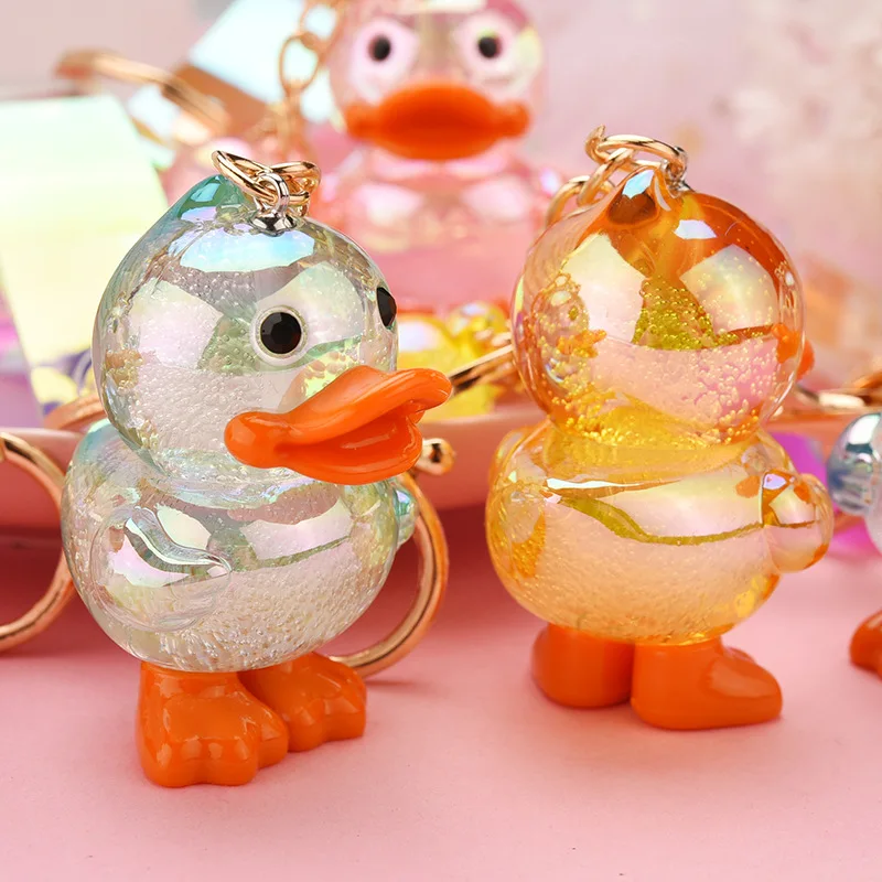 Cute-Colorful-Duck-Keychain-Fashion-Cartoon-Duck-Animal-Key-Ring-Women ...