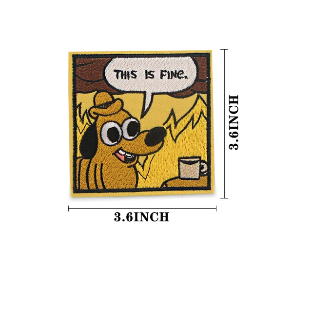 This Is Fine Cartoon Dog