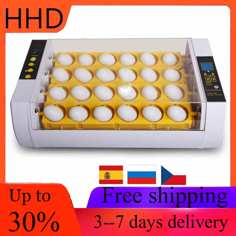 Hhd Fully Automatic Incubator Hatching 24 Eggs Brooder High Hatching ...