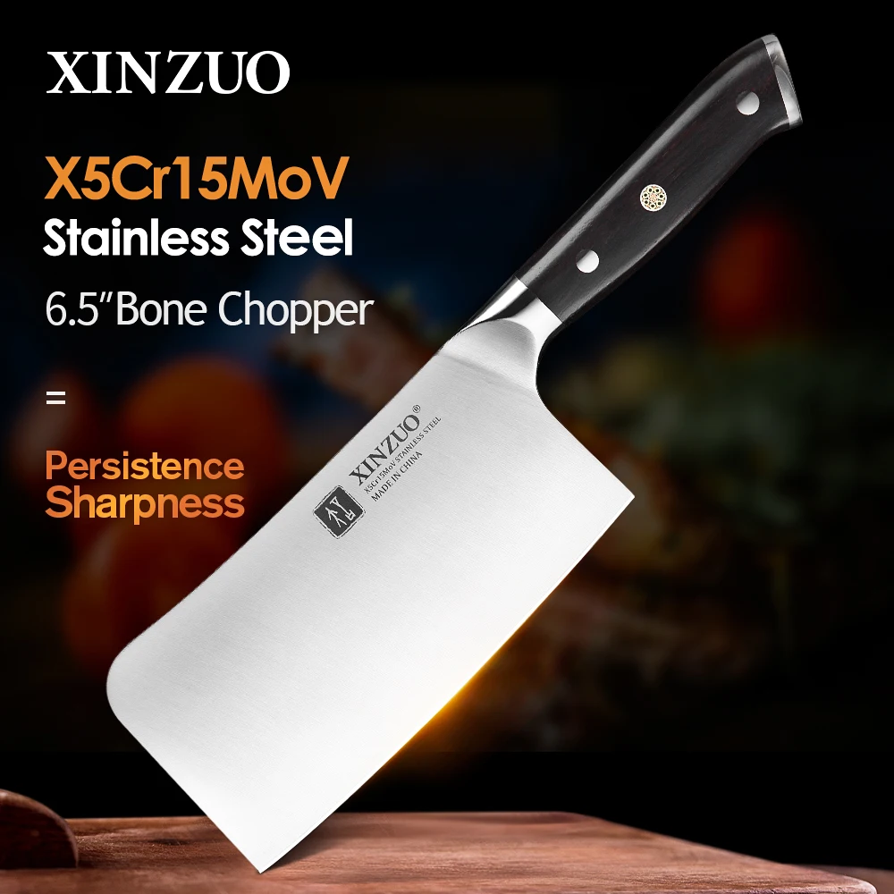 Stainless Steel Bone Chopper Knife | High Carbon Steel Butcher Knives ...