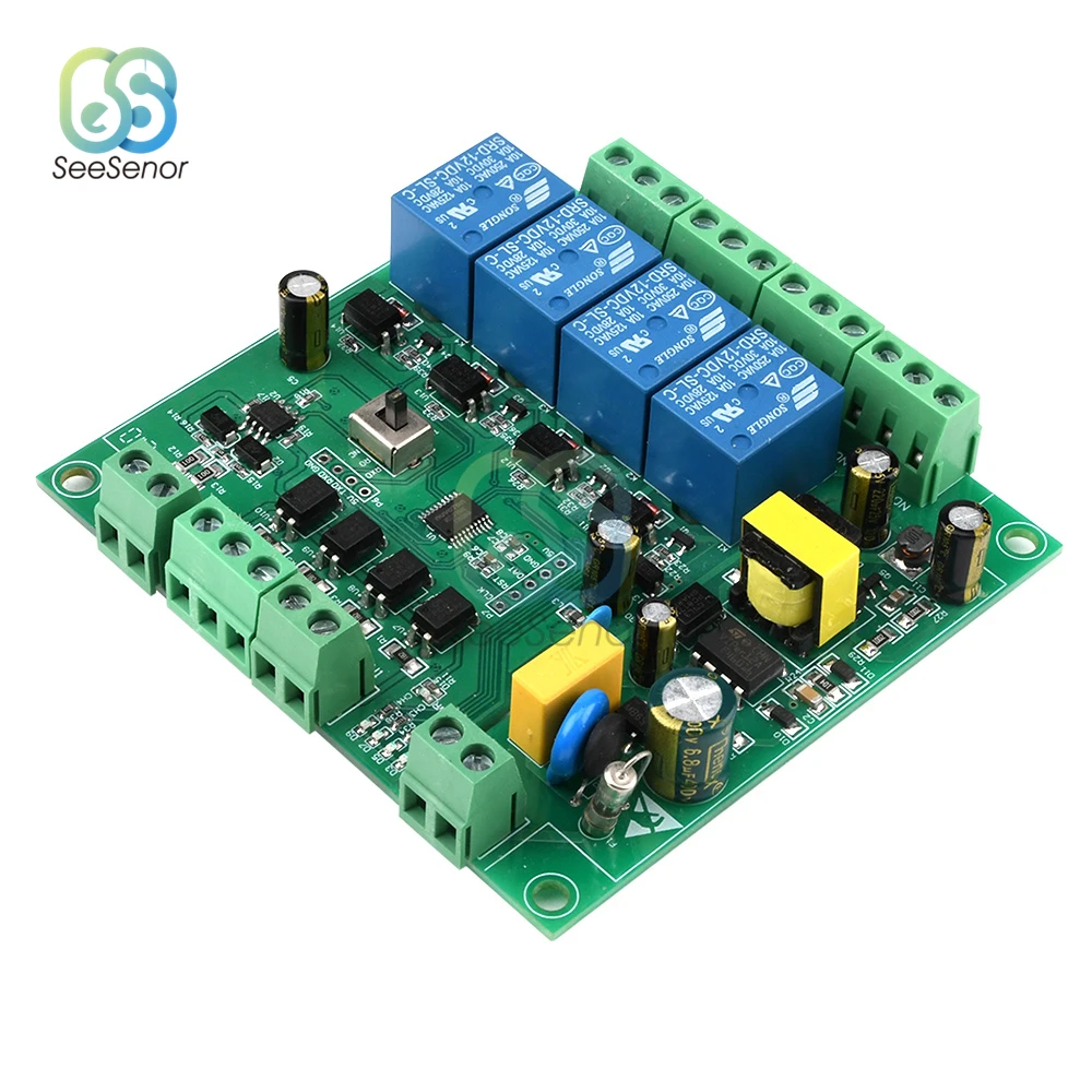 AC-220V-Modbus-RTU-4-Channel-Relay-Module-Switch-RS485-TTL-UART ...