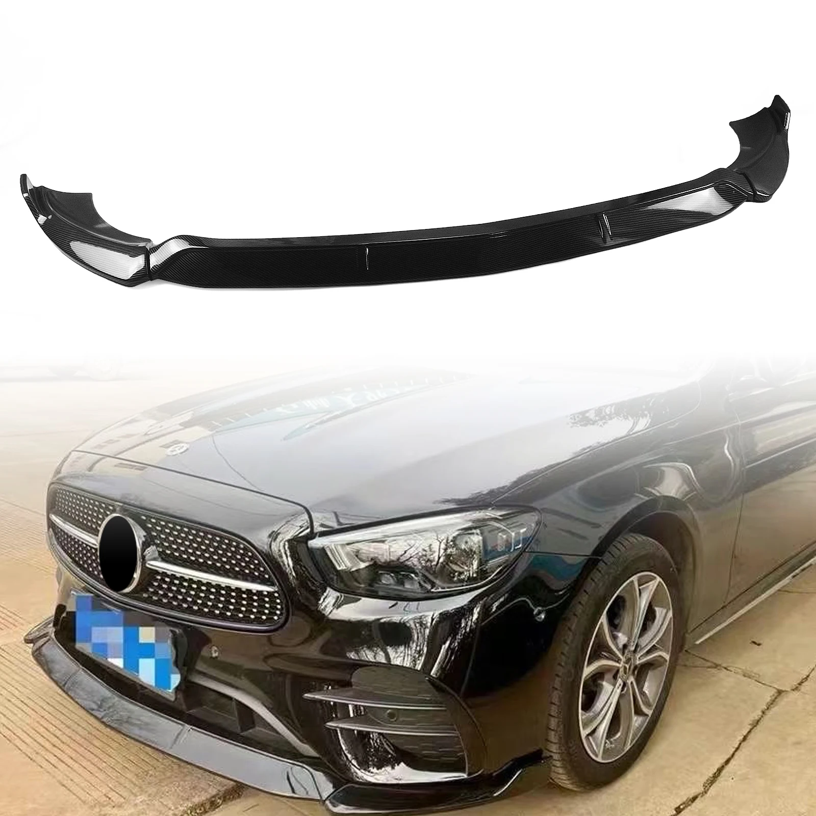 For-Mercedes-Benz-W213-E-Class-2021-Sport-Sedan-4-Door-Front-Spoiler ...