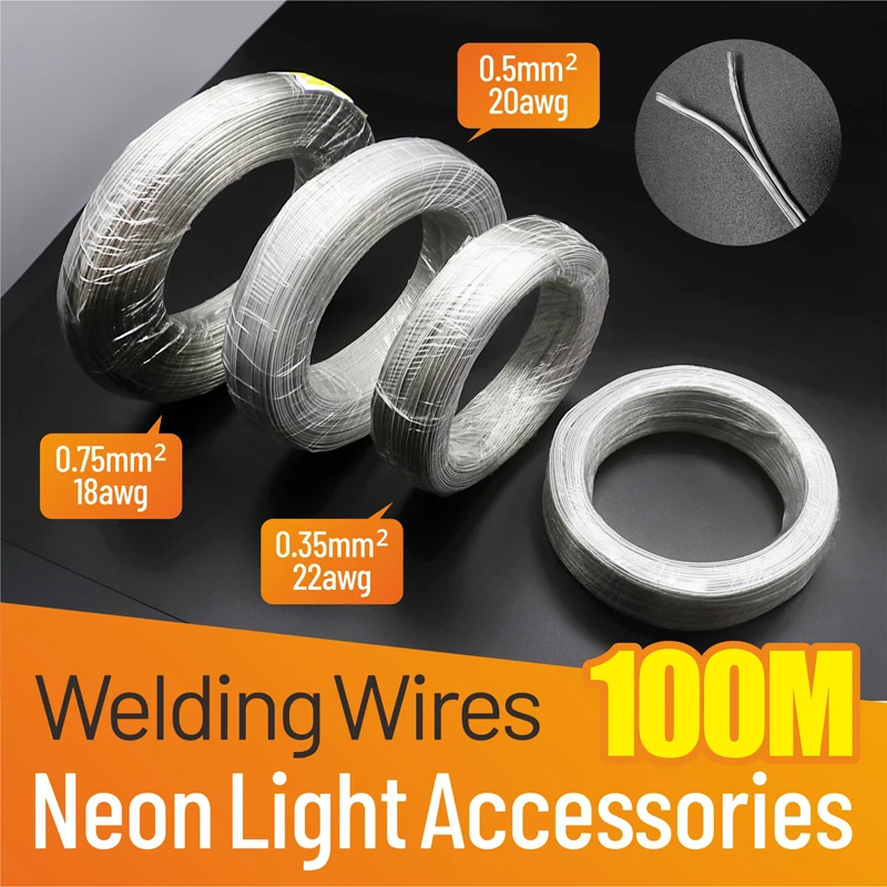 100M-DIY-Electrical-Wire-22AWG-20AWG-18AWG-2Pin-LED-Neon-Light-Welding ...