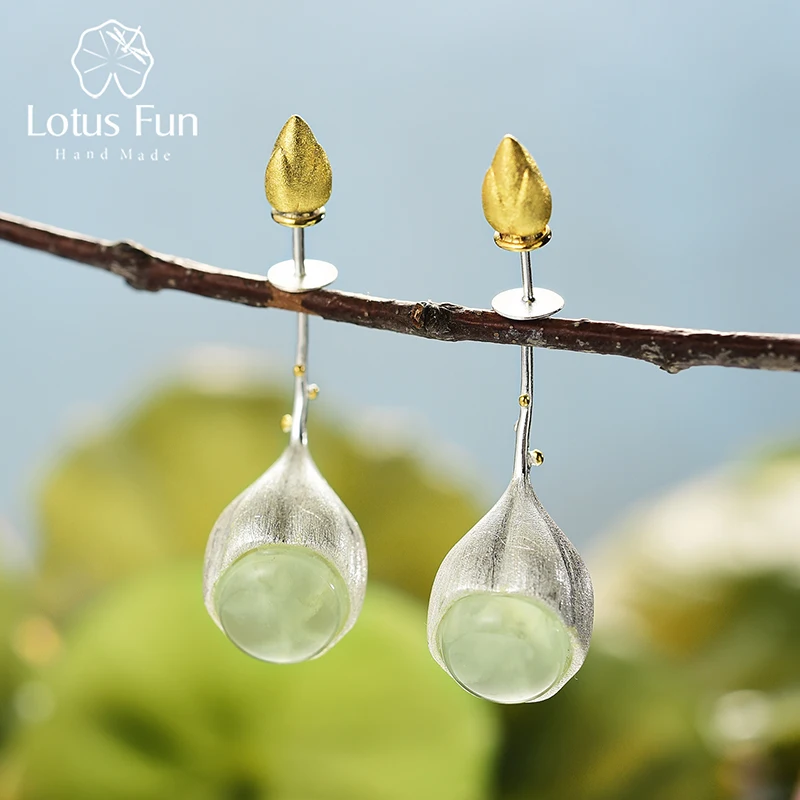 Lotus Fun Real 925 Sterling Silver Natural Stone Handmade Designer Fine ...