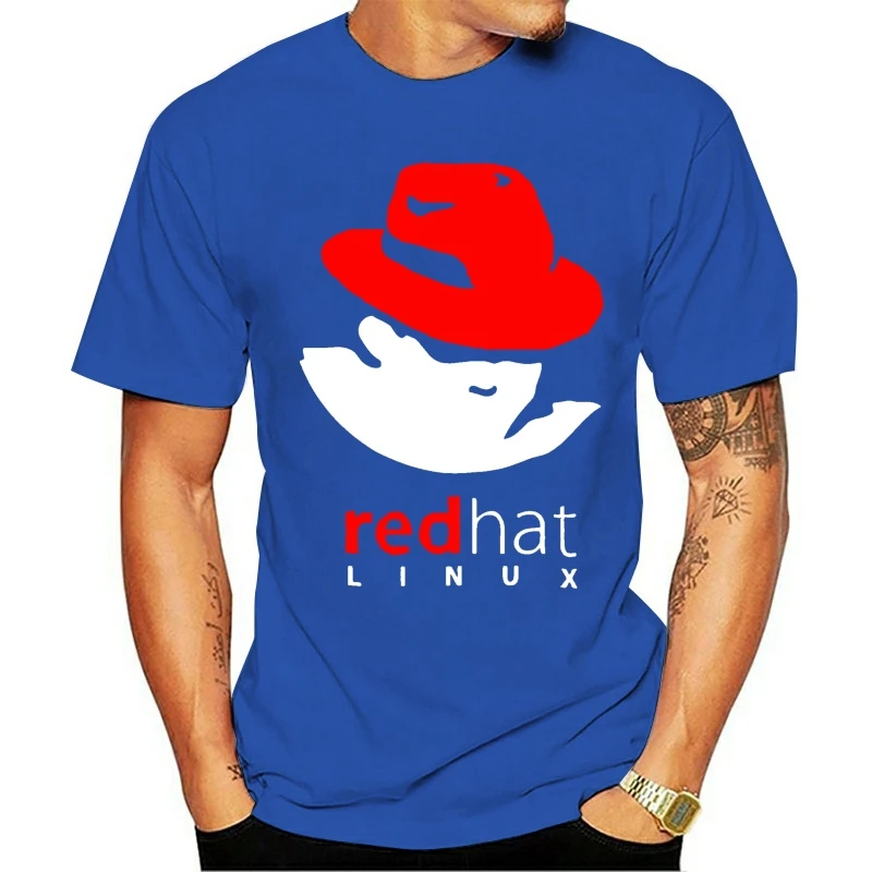 Red Hat Linux OS Tron Camiseta de algodón con cuello redondo para ...