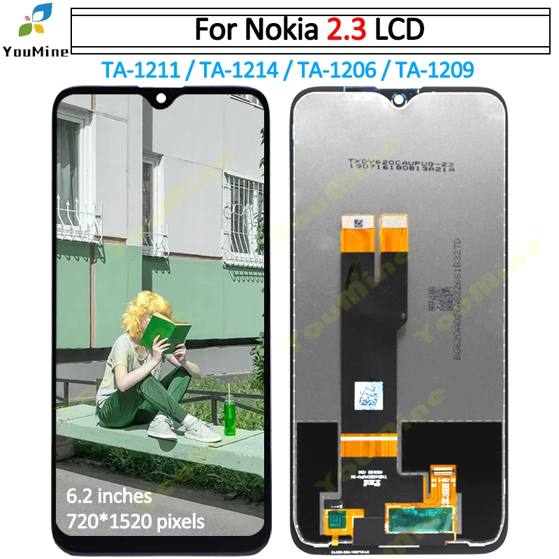 Para-nokia-2-3-display-lcd-touch-screen-digitador-ta-1214-ta-1206-ta ...