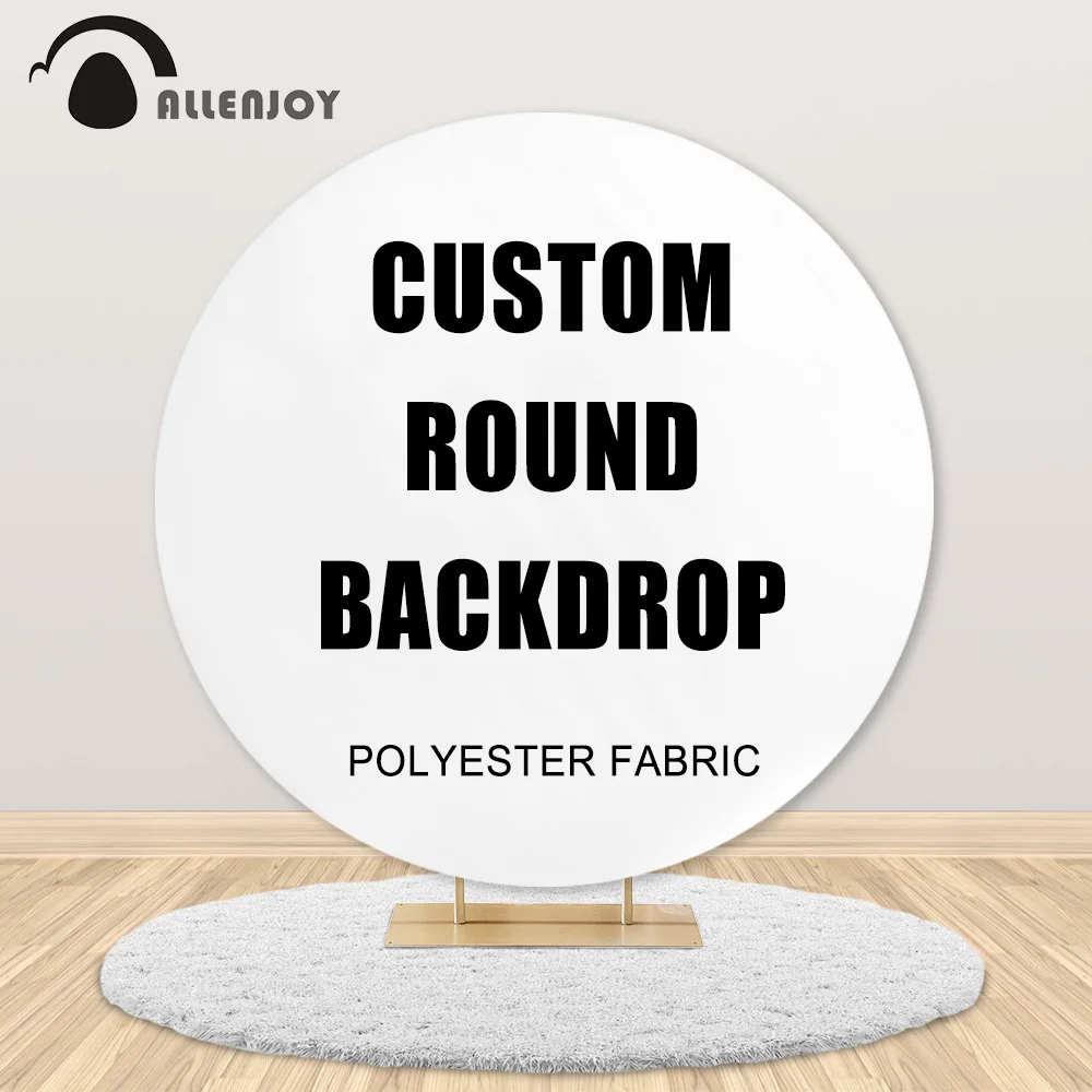 Allenjoy Personalized Customize Round Backdrop for Party Decor Add ...