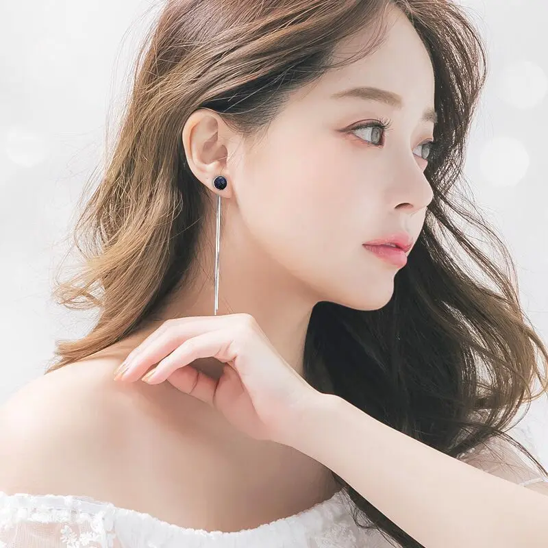 Модные длинные серьги с кисточками, большая линия уха для женщин ...