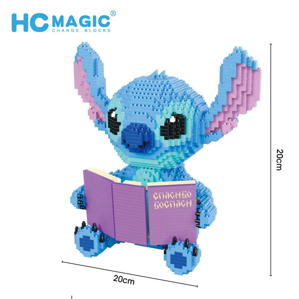 2570pcs-HC1046-Reading-Stitch-Diamond-Building-Block-Micro-Lilo-Stitch ...