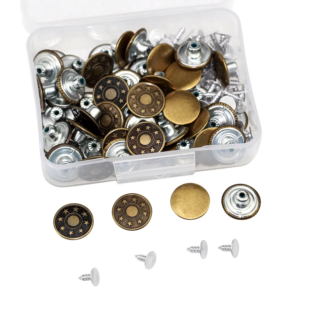 50-Sets-17mm-Snap-Fastener-Metal-Pants-Buttons-for-Clothing-Jeans ...