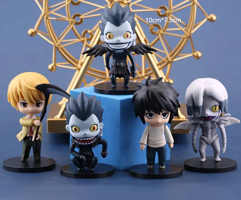 5pcs/set Q Anime DEATH NOTE Figure 1200# L Lawliet Action Figure Death ...