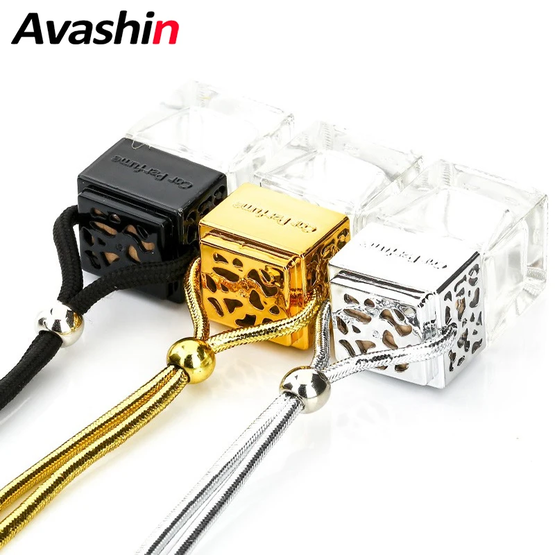 Car Hanging Perfume Bottle Auto Air Freshener Glass Hanging Perfume ...