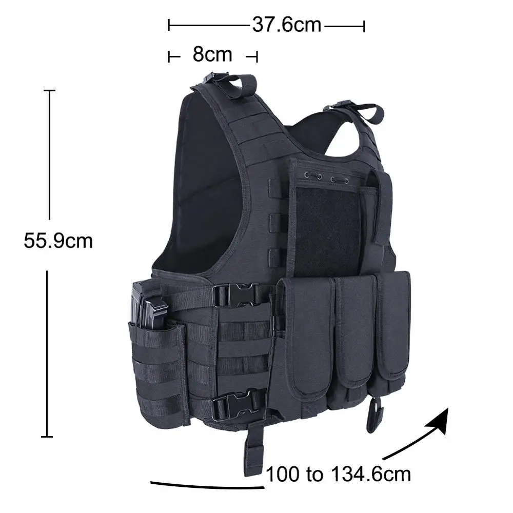 Airsoft Tactical Vest Black