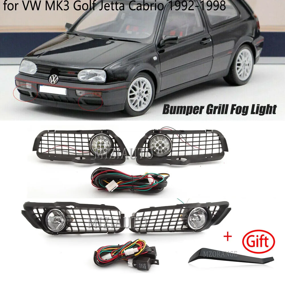 Led Fog Light For Vw Golf 3 Mk3 Jetta Cabrio 1992-1997 1998 Headlights ...