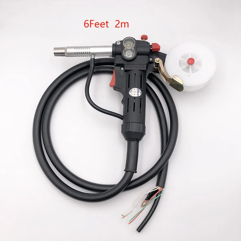 2M 6Feet NBC200 MIG MAG Spool Gun Push Pull Feeder Aluminum Nylon Body ...