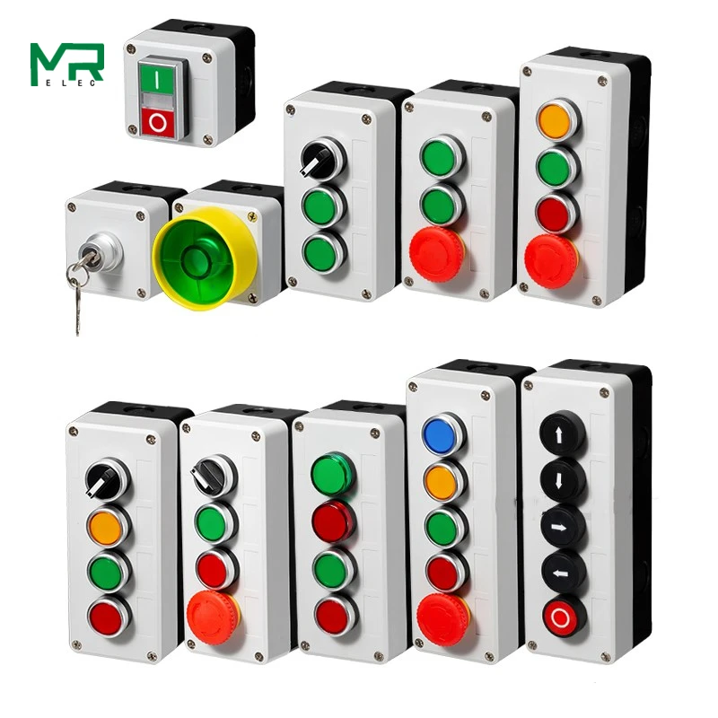 Button-switch-control-box-plastic-hand-held-self-starting-button ...