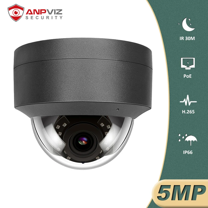 Anpviz 5mp Poe Ip Camera Indoor/outdoor Security H.265 Ip66 Night ...