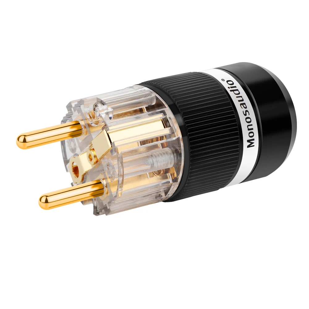 Monosaudio-E101G-F101G-Transparent-Pure-Copper-Gold-Plated-EUR-Schuko ...