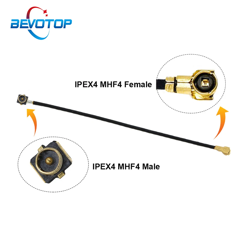 1PCS-MHF4-IPEX4-Male-to-Female-IPX-U-fl-Connector-RF0-81-Cable-RF ...