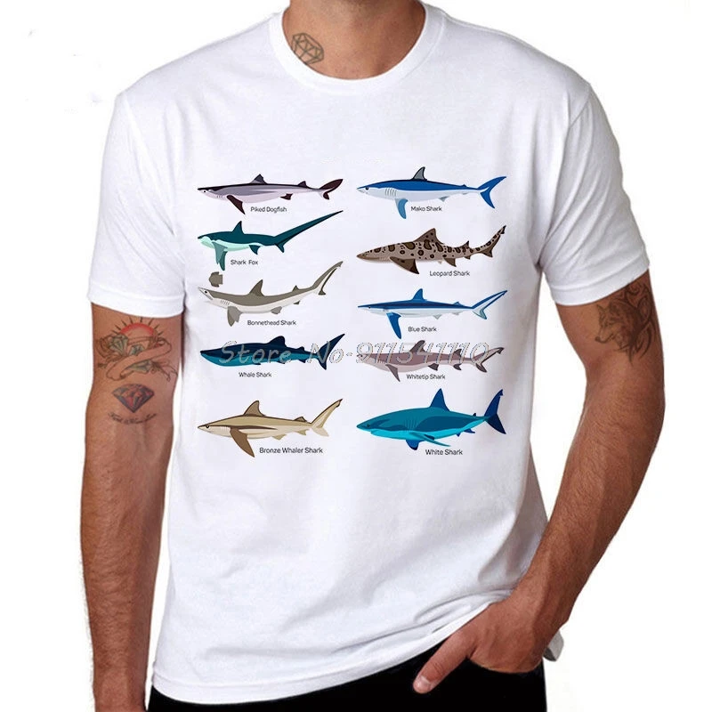 So-Many-Fish-Freshwater-Printed-T-Shirt-Men-Men-Brand-Clothing-Casual ...
