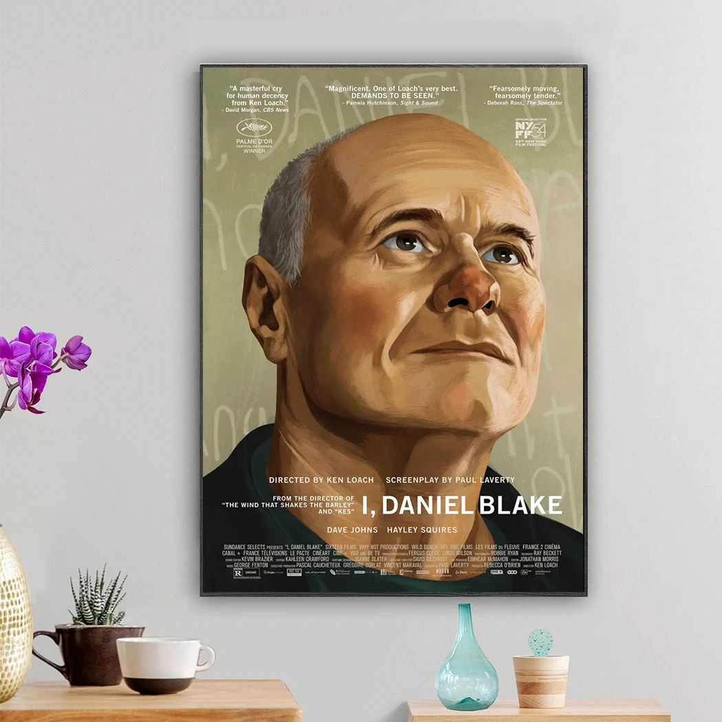 I, Daniel Blake Ken Loach Movie Film Decorative Poster Wall Art Canvas ...