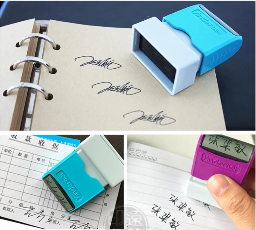 Customized-Photosensitive-signature-stamp-DIY-your-cartoon-name-stamp ...