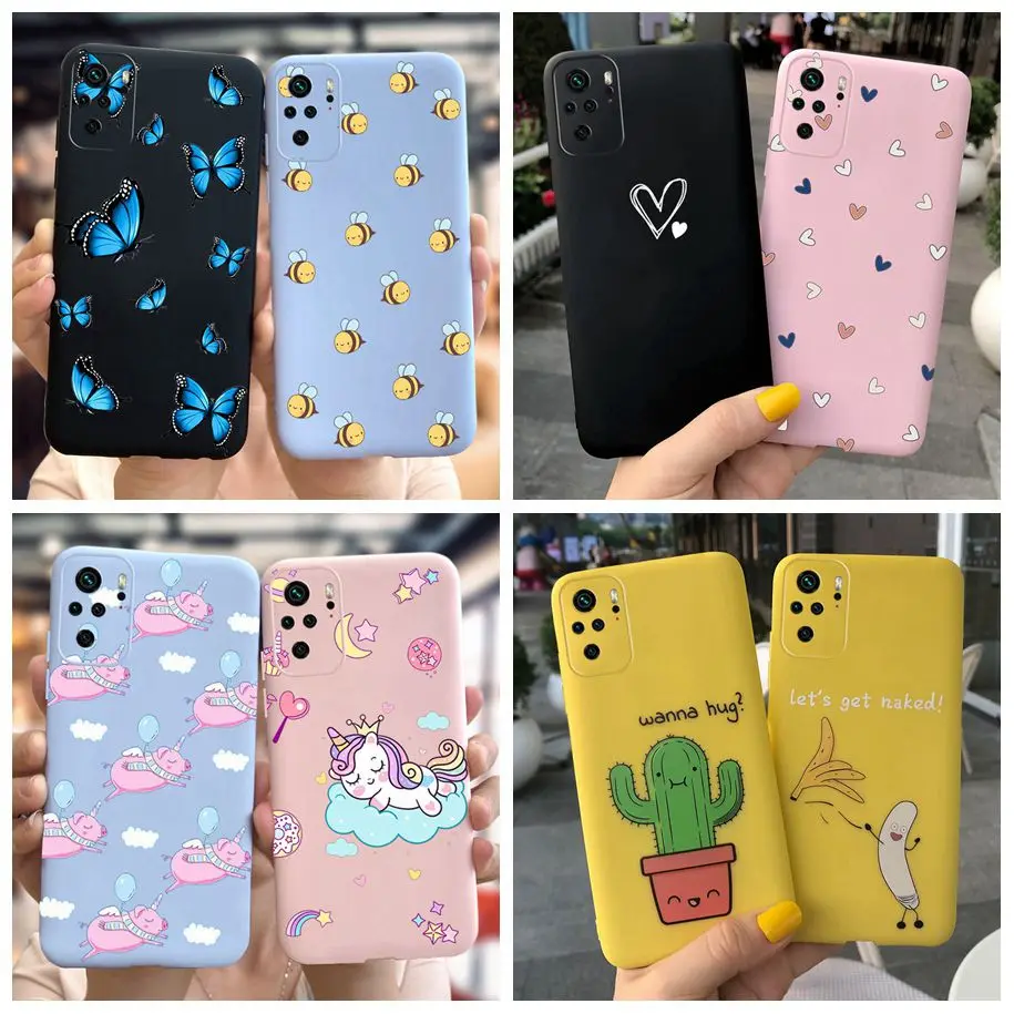For Xiaomi Redmi Note 10 Case Silicone Soft Tpu Cactus Cartoon Cute ...