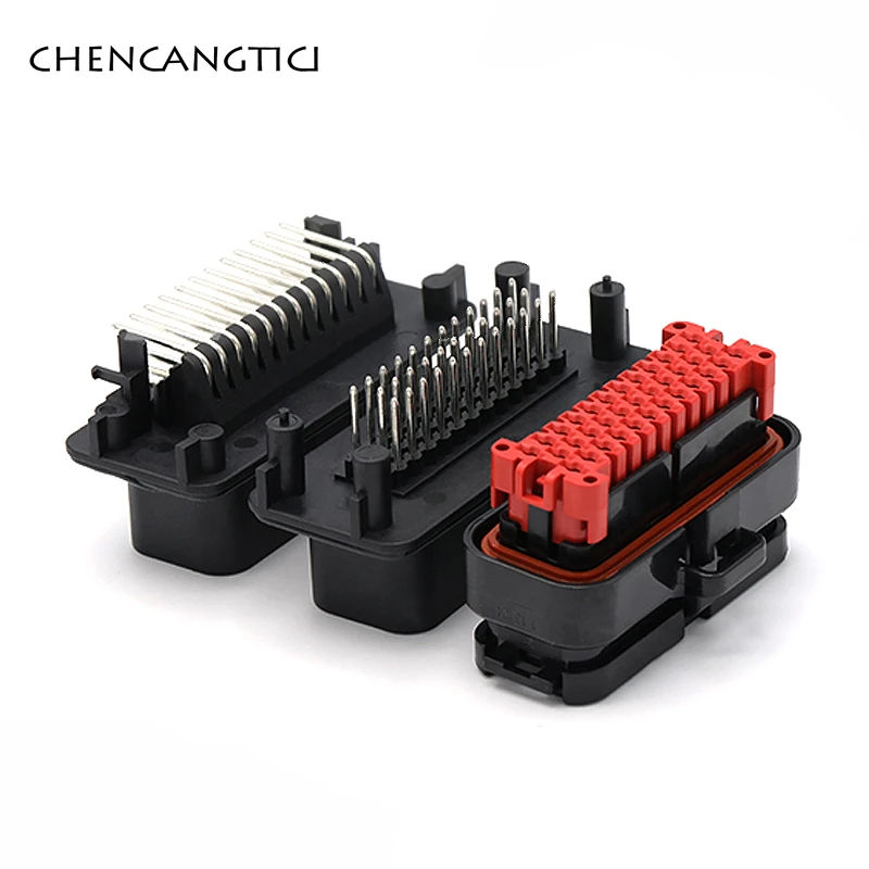 1 Set 35 Pin Pcb Connector Sealed Waterproof Socket For Ecu Board End ...