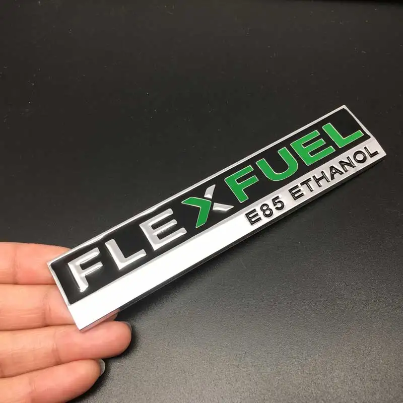 Logo 3D en métal FLEXFUEL E85 en éthanol, Badge de protection latérale ...