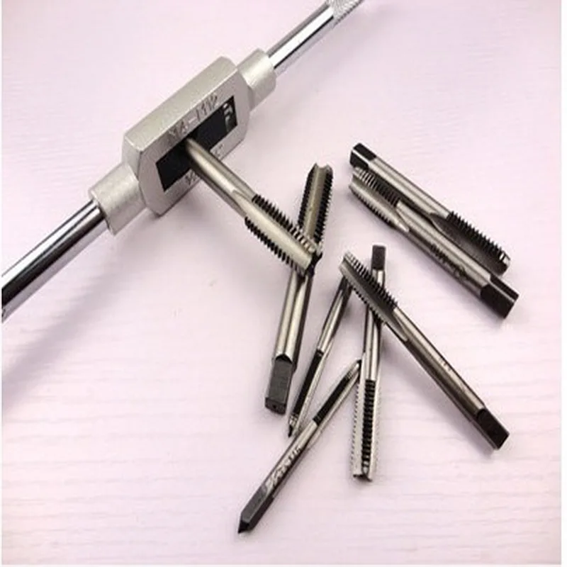 Free Shipping Of Screw Taps& Tap Wrench Holder Hand Hinge Set With 7pcs ...