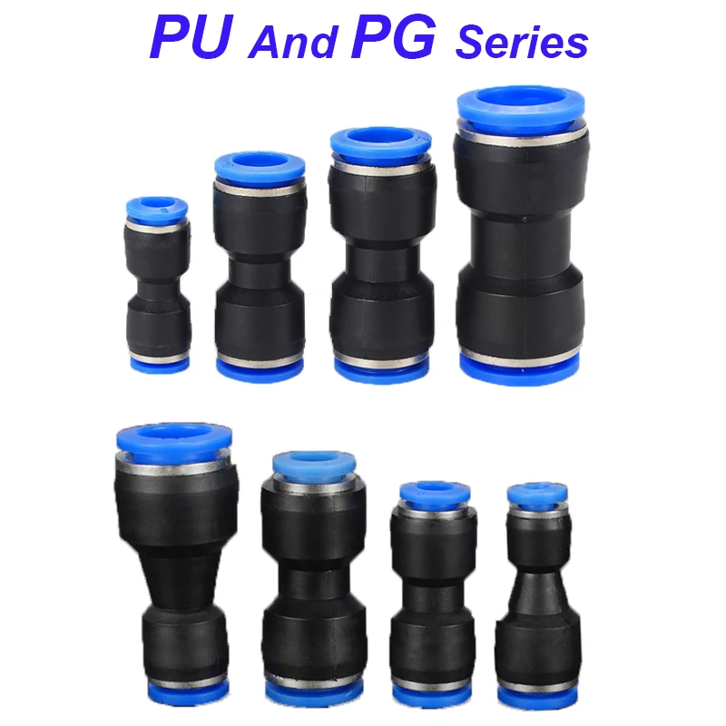 Pneumatische Fittingen Montage Plastic Connector Pu 4Mm 6Mm 8Mm 10Mm Voor Air Waterslang Tube ...