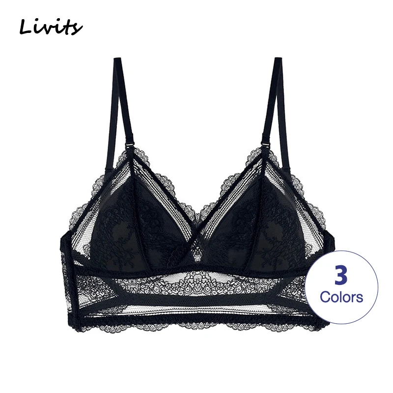 Loriot Bra For Women Padded Backless Wireless Lace Adjustable Bralette ...