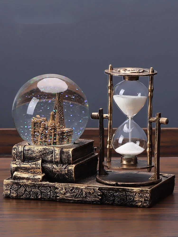 Retro-Crystal-Ball-Hourglass-Timer-Home-Decor-Crafts-2-in-1-Hourglass ...