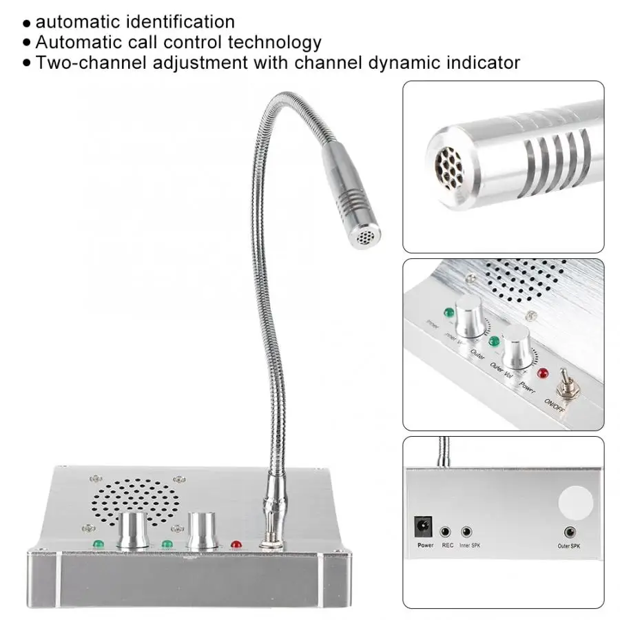 Dual-way Bank Store Station Window Counter Intercom Interphone System ...