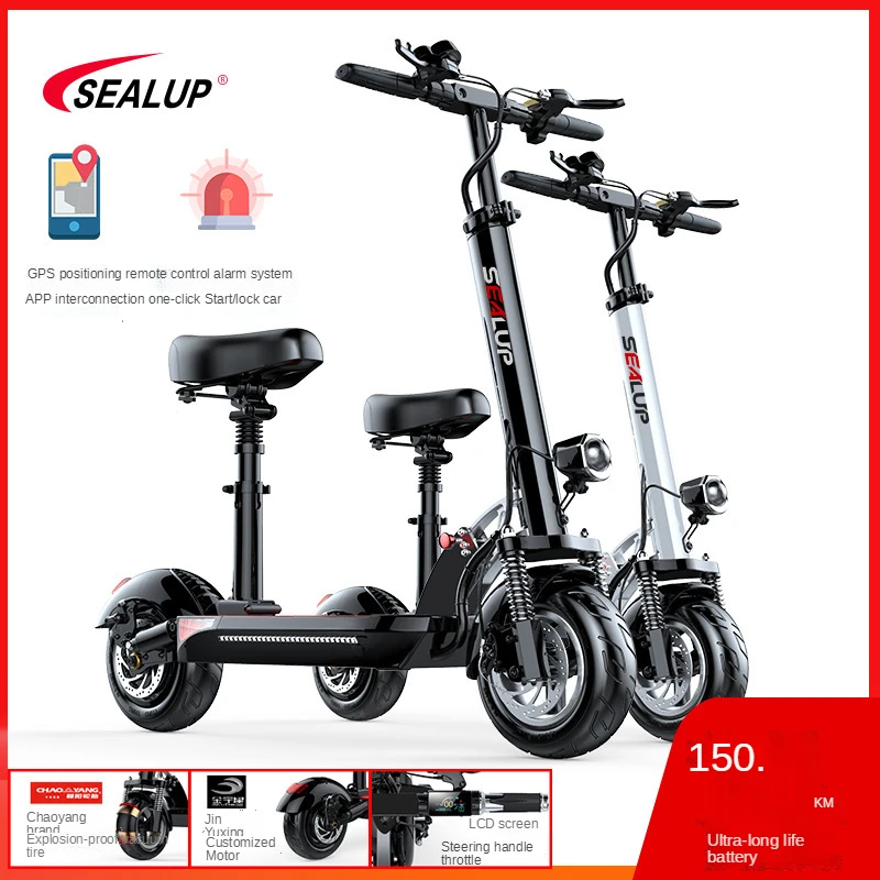 Sealup-Electric-Scooter-Adult-Driving-Two-Wheeled-Scooter-Mini-Folding ...