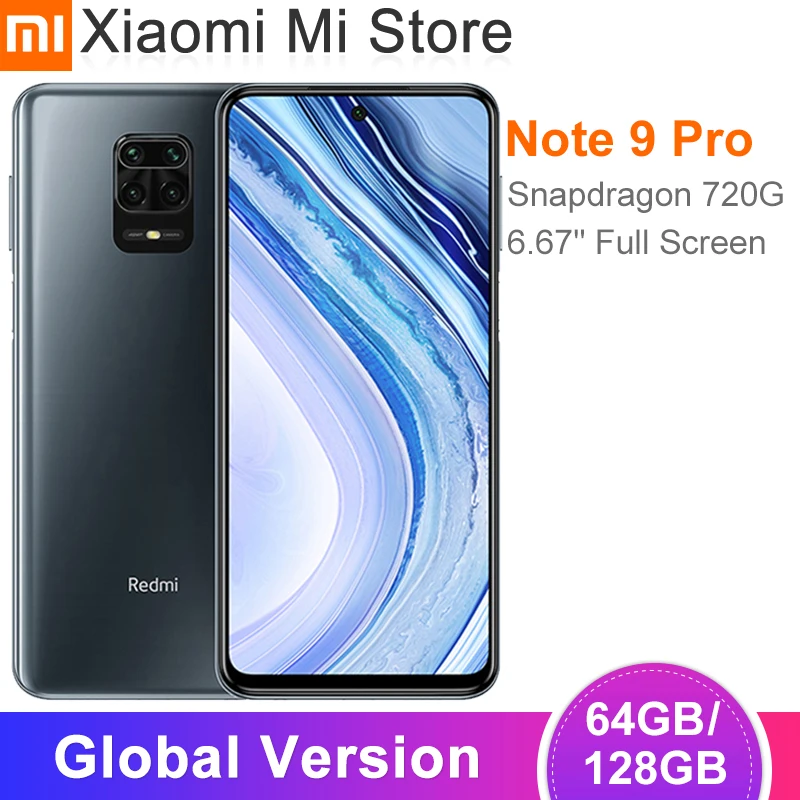 Versión Global Xiaomi Redmi Note 9 Pro 6GB 64/128 GB teléfono móvil Snapdragon 720G Octa Core ...