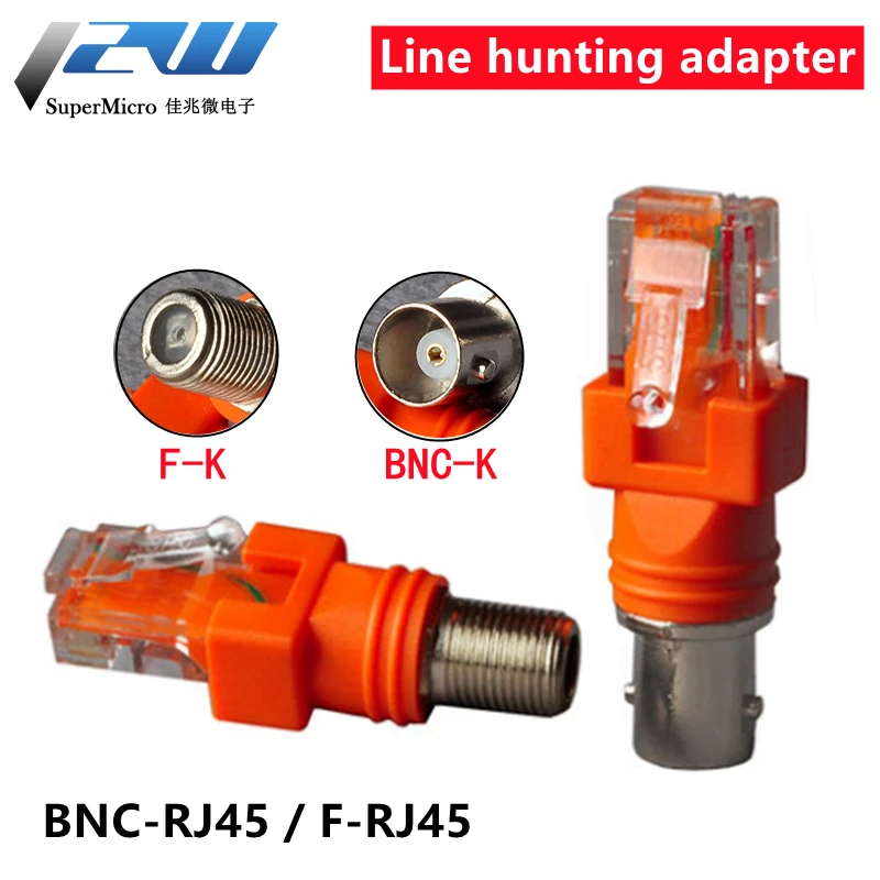 1-2Pc-F-Type-Connectors-RF-Female-to-RJ45-Male-Coaxial-Barrel-Coupler ...