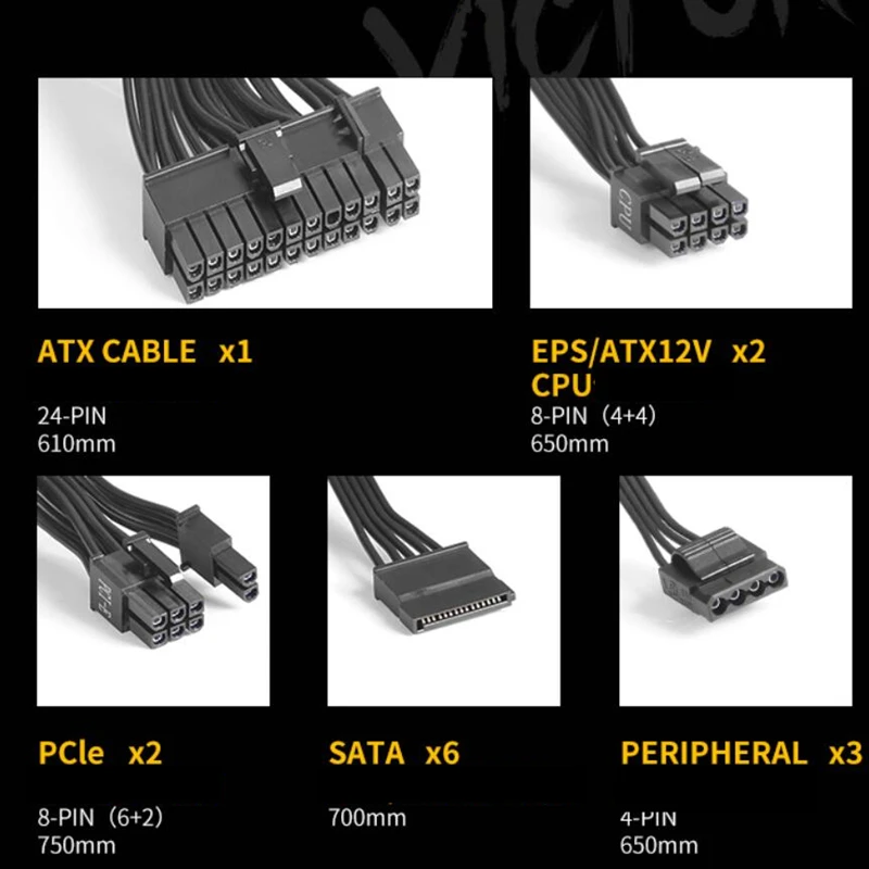 Original PSU For GreatWall Brand Victory Full Module Game Mute Power ...