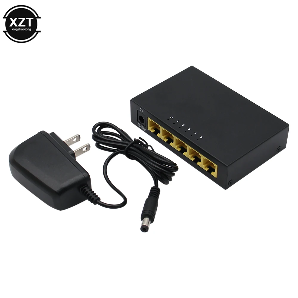 At 1pcs 100mbps 5 Ports Mini Fast Ethernet Lan Rj45 Network Switch ...