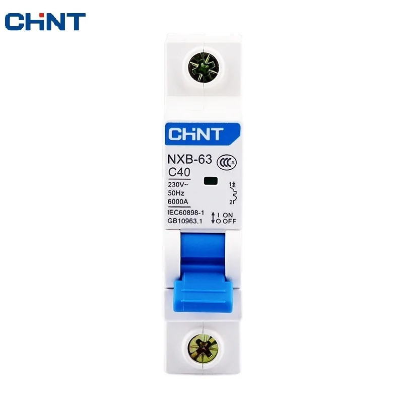 Chnt chint NXB 63 1p ac 230/400v diminuto disjuntor c 6 10 16 20 25 32 40 63a protetor de ...