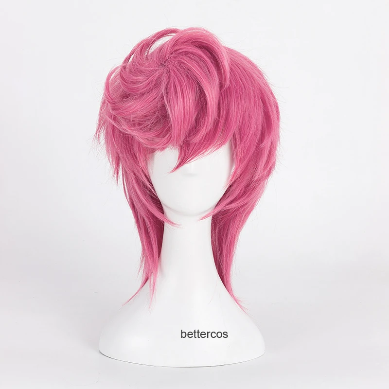 JoJo's Bizarre Adventure Golden Wind Trish Una Cosplay Wig Pink Short ...