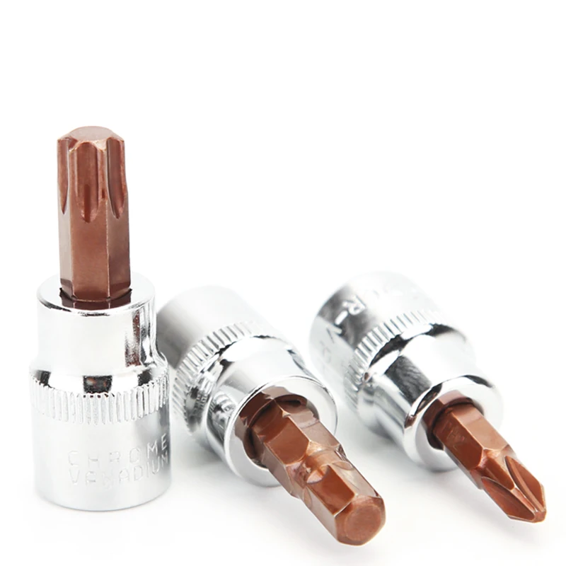 Cle a cliquet,Embouts de tournevis à douille Pozi T50 T55 PH PZ, tournevis à douille hexagonale ...