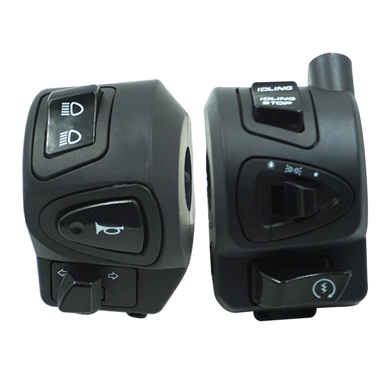 7/8" 22mm Motorcycle Switches Motorbike Horn High/low Beam Headlight ...