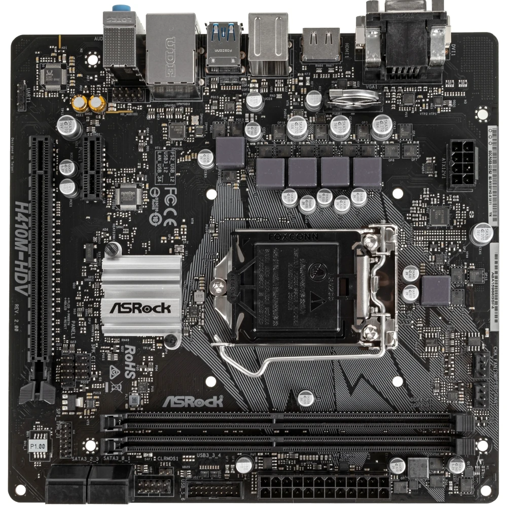 마더 보드 ASROCK H410M HDV R2.0, LGA 1200, Intel H410, mATX, Ret, 컴퓨터 부품 ...