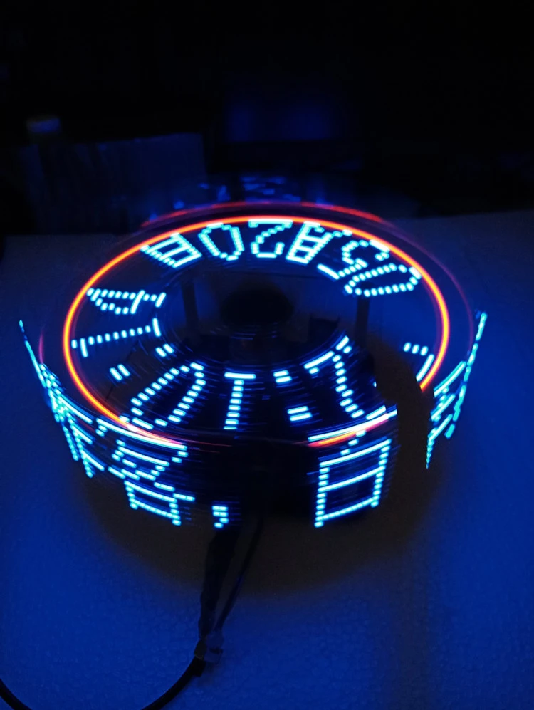 Rotating LED Kit Three-dimensional Rotating Display Single-chip POV ...