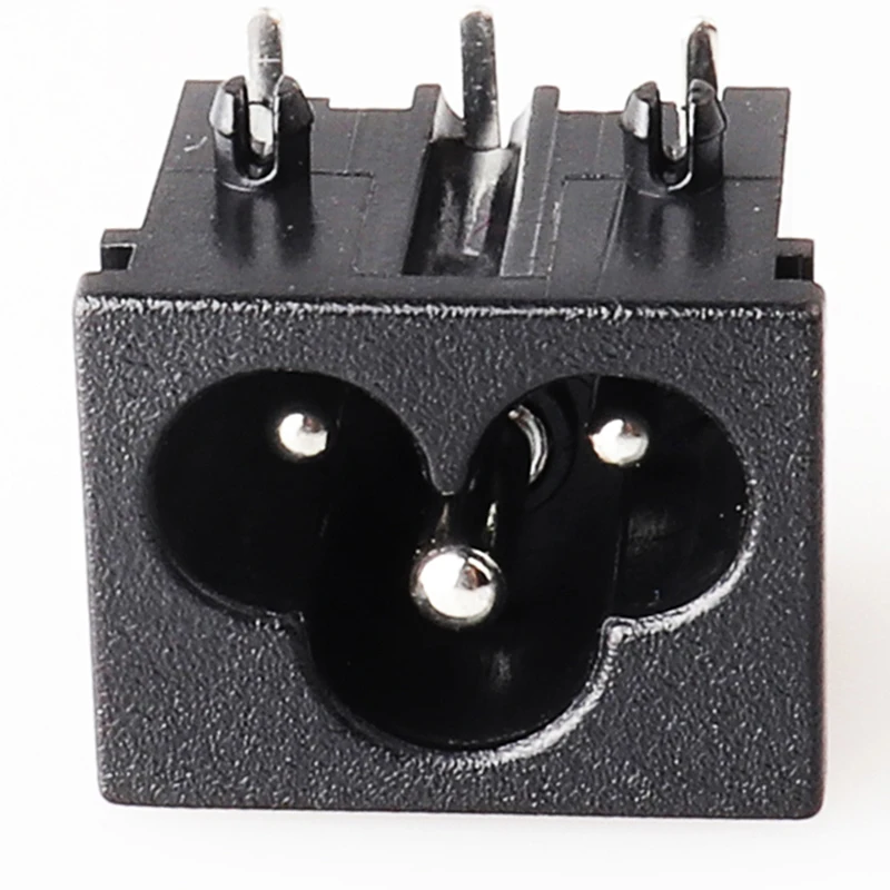 LZ-6-1WP4P3-C6-Screw-Mount-Inlet-Plug-Socket-AC-Mickey-Black-3Pin ...